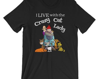 Crazy cat lady shirt | Etsy