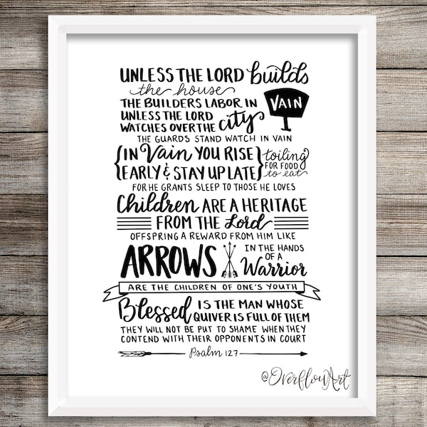 Psalm 127 - Etsy