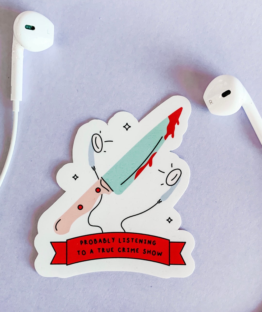 True Crime Sticker: Podcast Sticker, I Love Podcasts, Listening to True ...