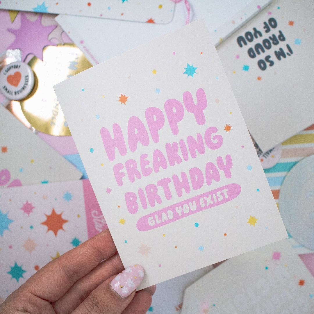 Happy Freaking Birthday Card - Etsy