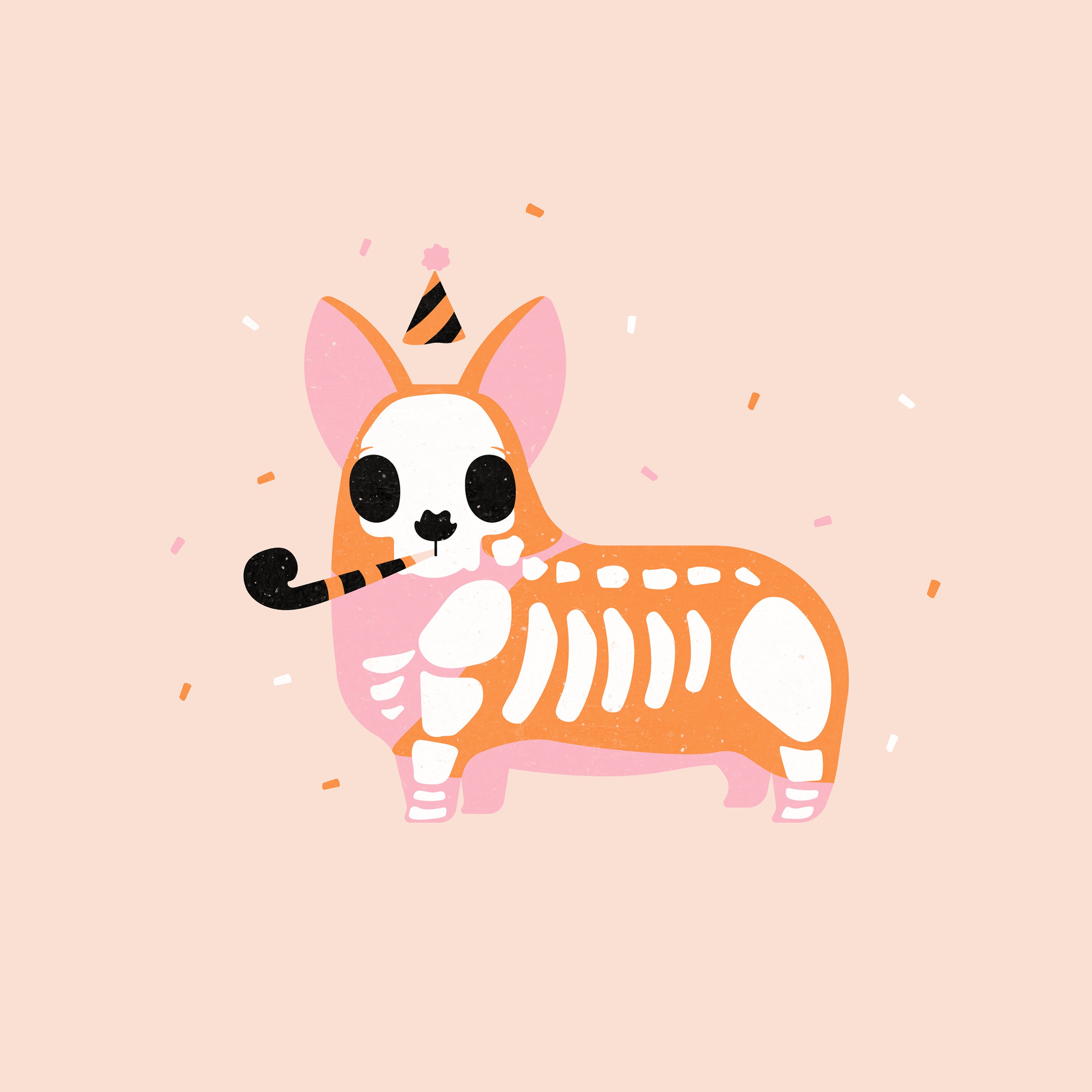 Skeleton Corgi Print Dog Art Corgi Illustration Corgi | Etsy