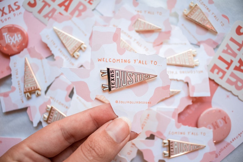 Austin Texas Enamel Pin Gift for Her Gift for Friend - Etsy
