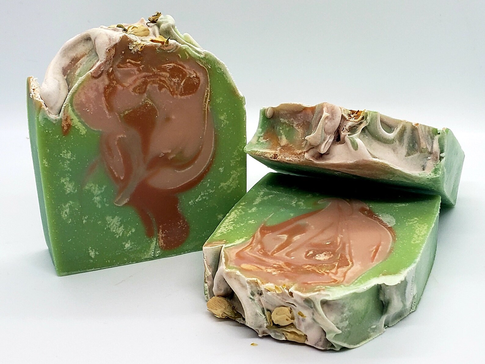 Spa Day Citrus and Musk Scented Bar Soap Copper and Green Swirl ...