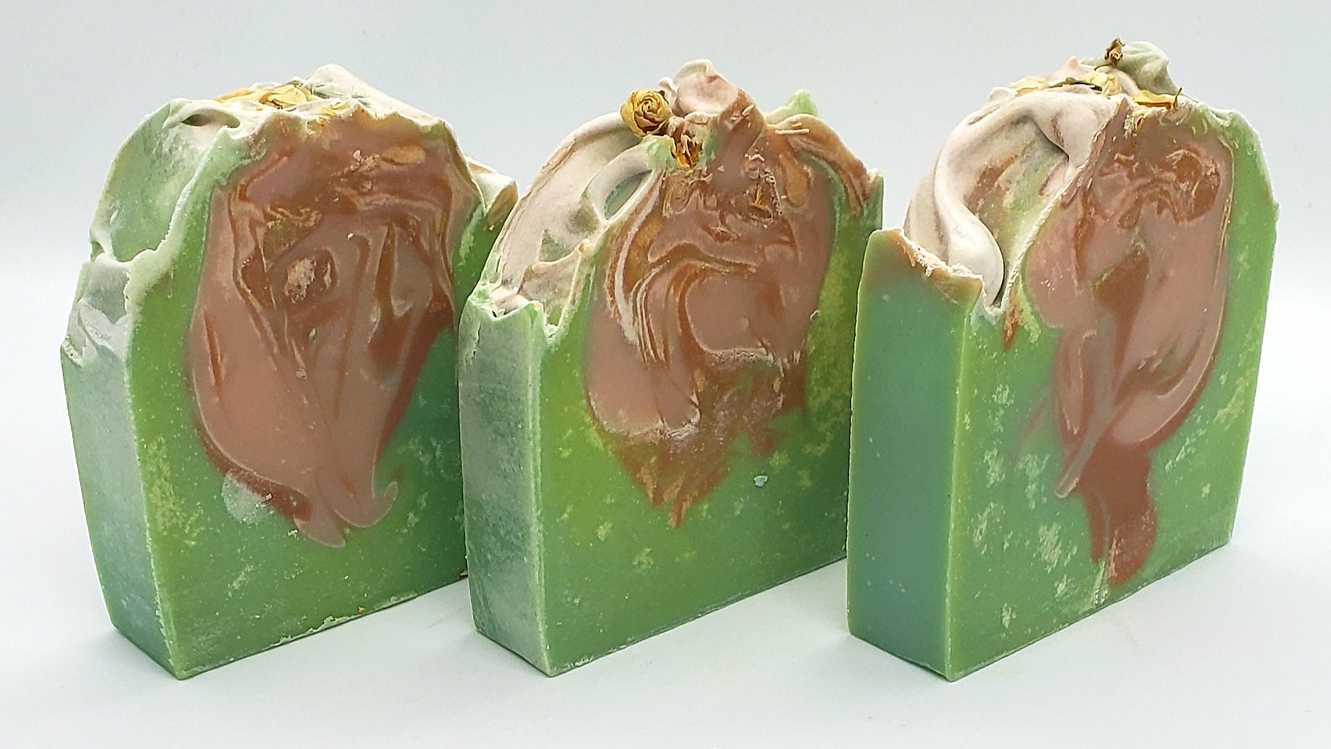 Spa Day Citrus and Musk Scented Bar Soap Copper and Green Swirl ...