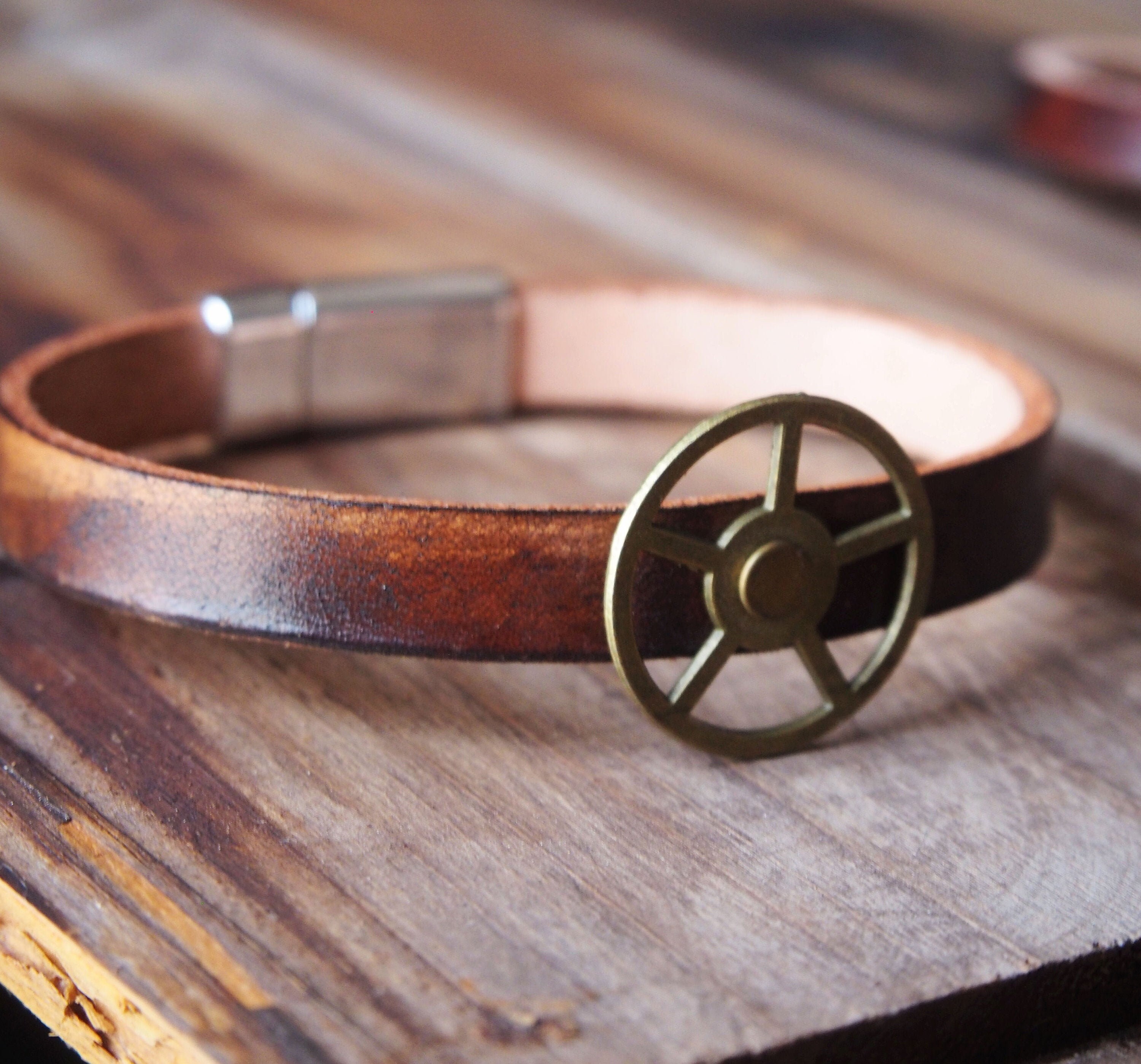 MENS Leather Bracelets, Boyfriend Leather Bracelets, Antique Leather ...