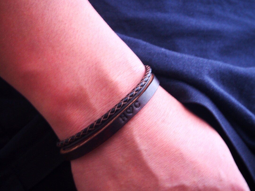 Mens Leather Bracelets, Boyfriend Bracelets, Gifts for Him ...