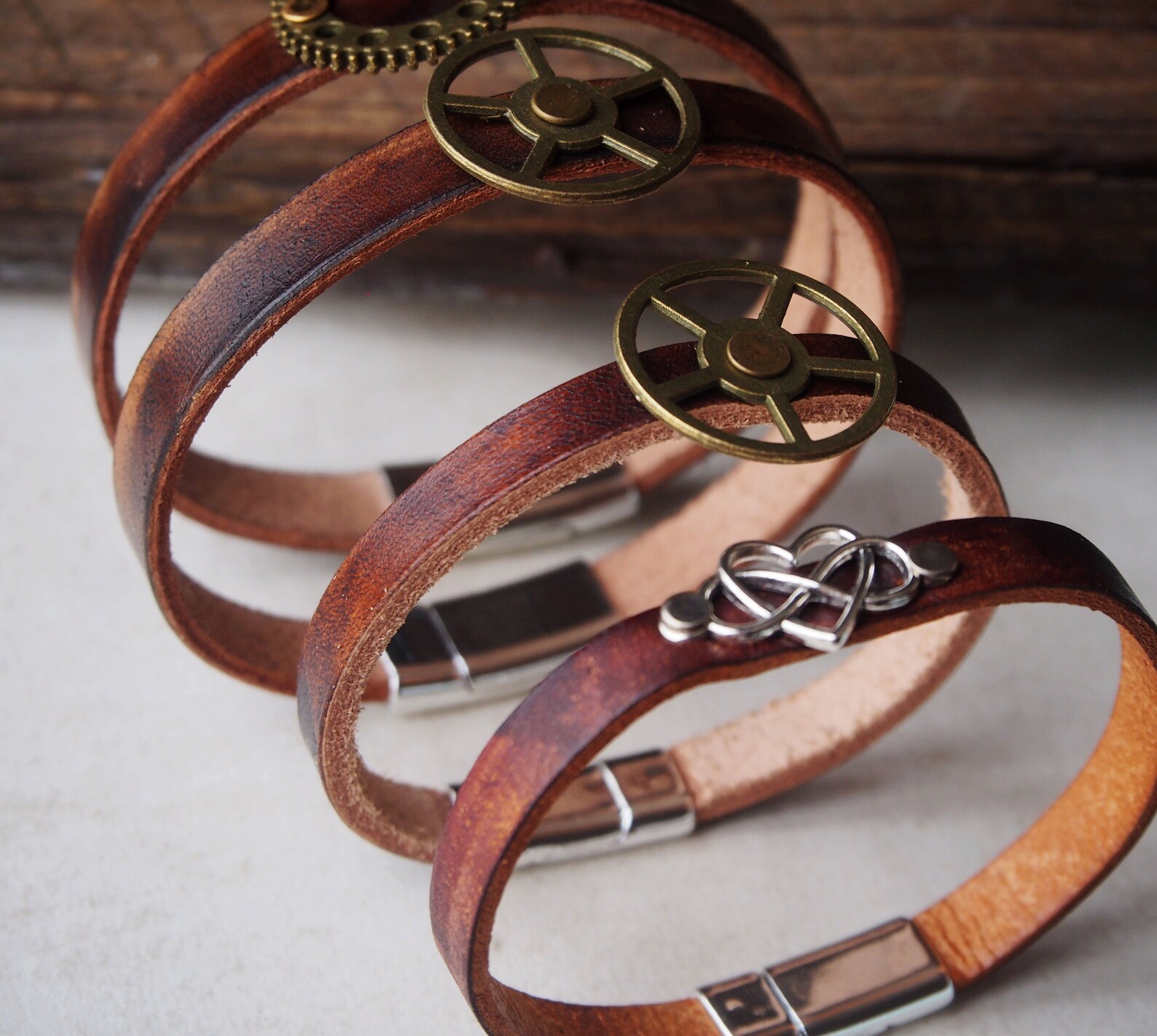 Couples Leather Bracelets MEN WOMEN Leather Bracelets - Etsy