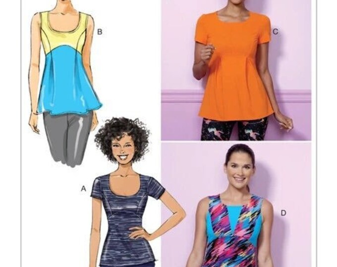 Misses and Women's Plus Size Easy to Sew Pullover Knit Tops, Close ...