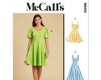 Mccall's M8348 Sewing Pattern for Misses' Easy Sew Knit Pullover Dress ...
