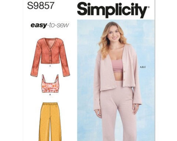 Simplicity S9857 Sewing Pattern for Misses' Easy to Sew Knit Loungewear ...