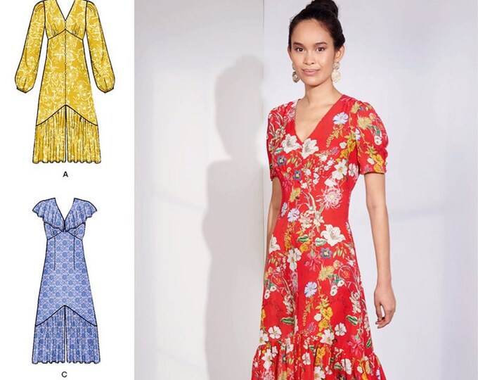 Simplicity S8875 Sewing Pattern, Misses and Women's Plus Size Deep V ...