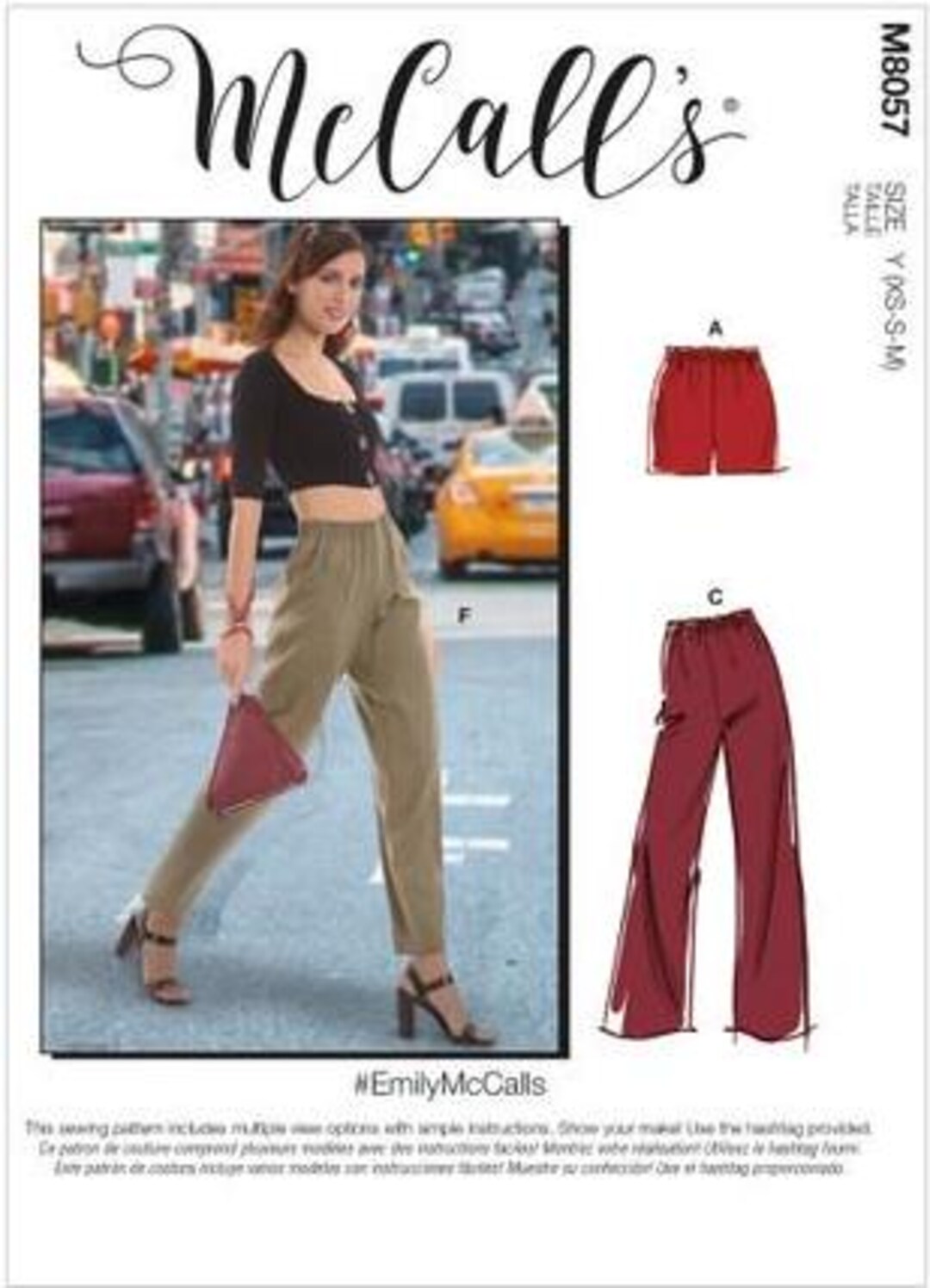 Mccall's M8057 Sewing Pattern for Misses' Easy to Sew Pull-on Elastic ...