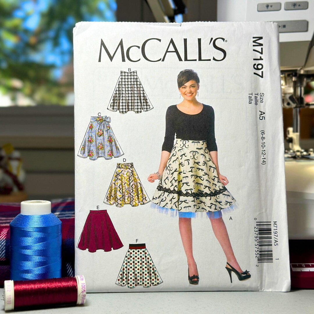 Mccalls M7197 Sewing Pattern for Misses Easy to Sew Flared Skirts ...