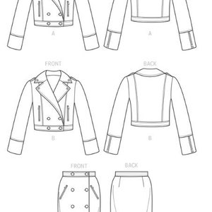 Sewing Pattern for Misses' Jacket and Skirt by Mimi G, Simplicity ...