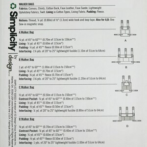Simplicity 9493 Sewing Pattern, Easy to Sew Walker Organizer Bags ...