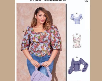 Mccall's M8364 Sewing Pattern, Misses' and Plus Size Easy to Sew Knit ...