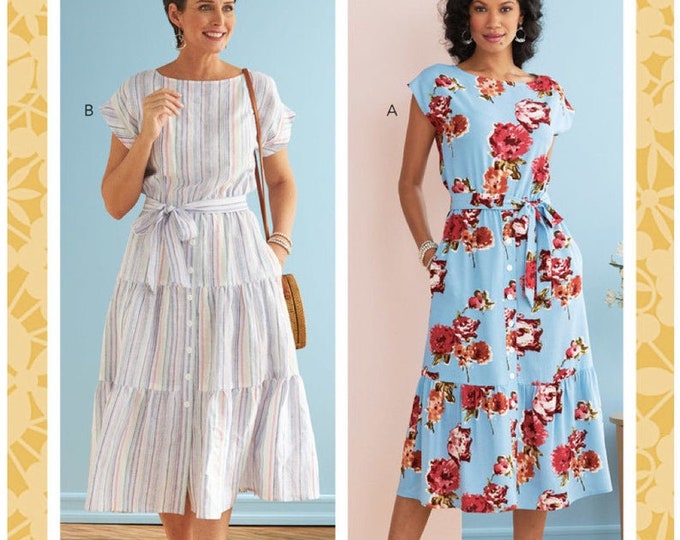Butterick B6758 Sewing Pattern, Misses & Plus Size Easy to Sew Waist ...