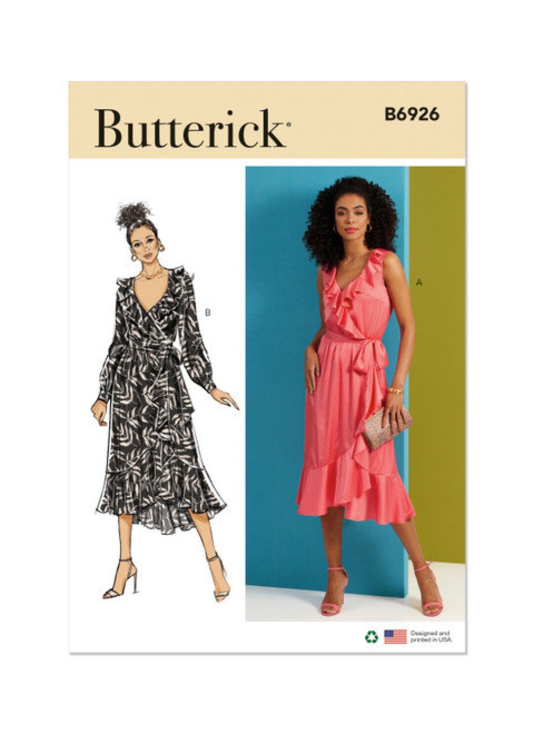 Butterick B6926 Sewing Pattern, Misses' and Plus Size Pullover Dress ...