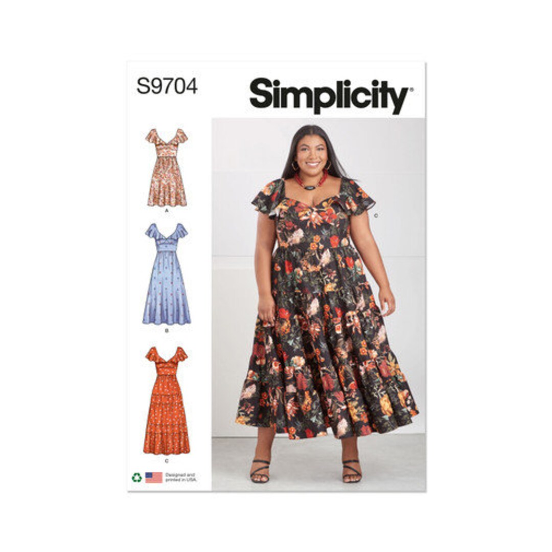 Simplicity S9704 Sewing Pattern, Women's Sleeveless Dresses in Three ...