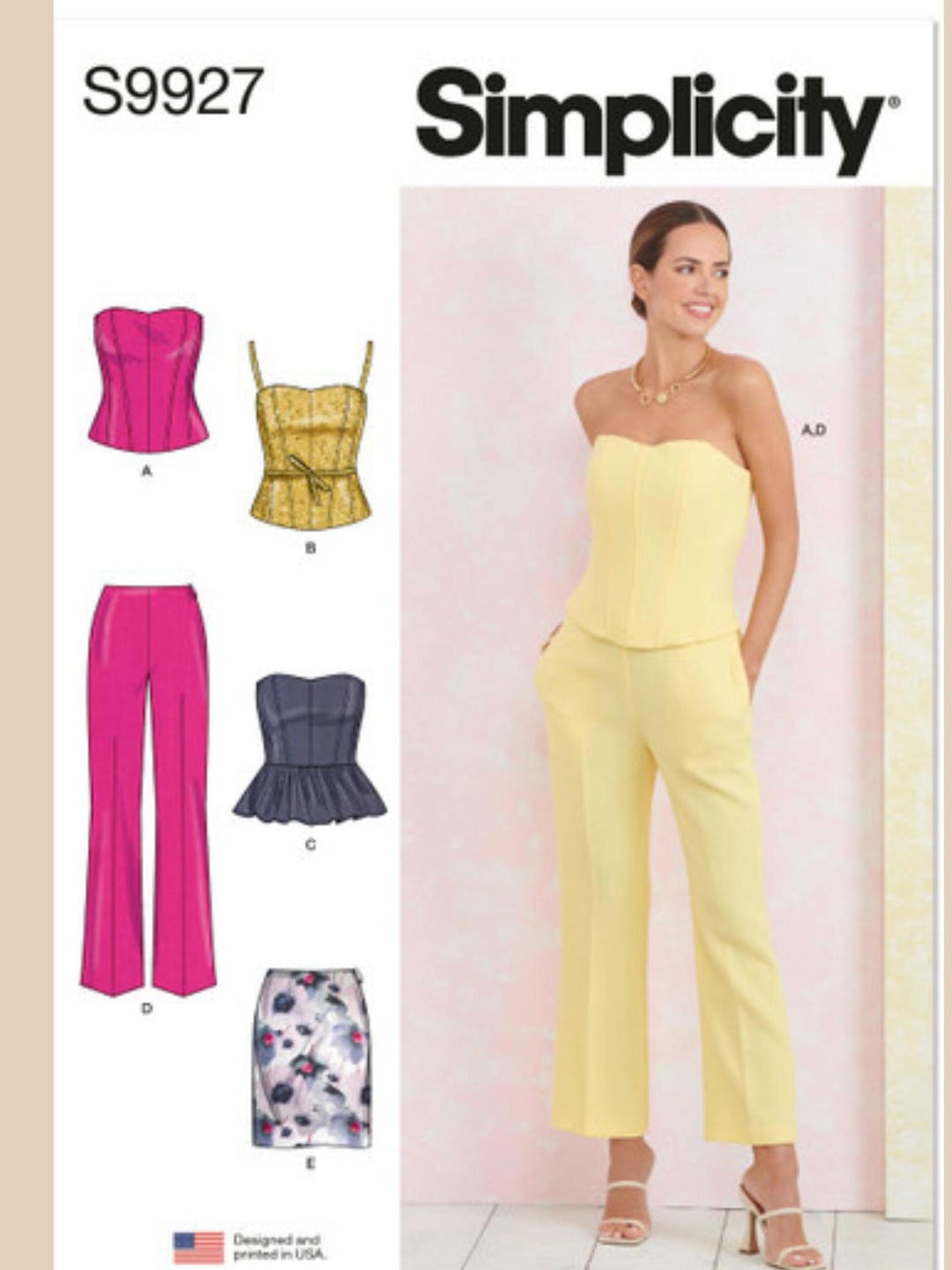 Simplicity S9927 Sewing Pattern for Misses' Lined Corsets With ...