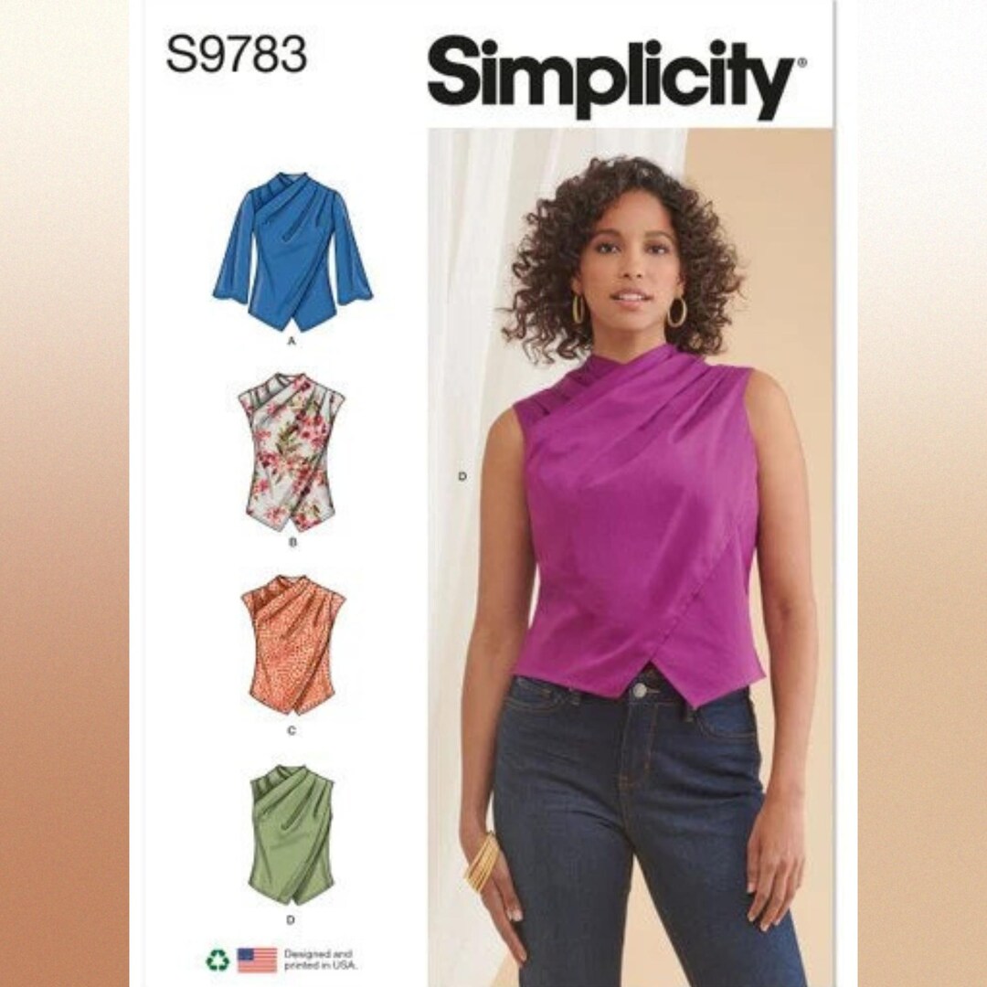 Sewing Pattern for Misses and Plus Size Tops in Two Lengths, Simplicity ...