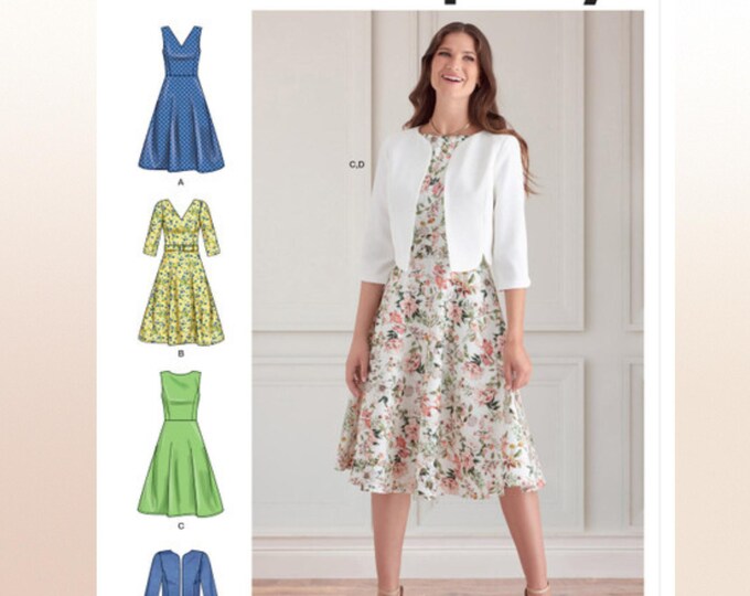 Simplicity S9473 Sewing Pattern, Misses' & Plus Size Fit and Flare ...