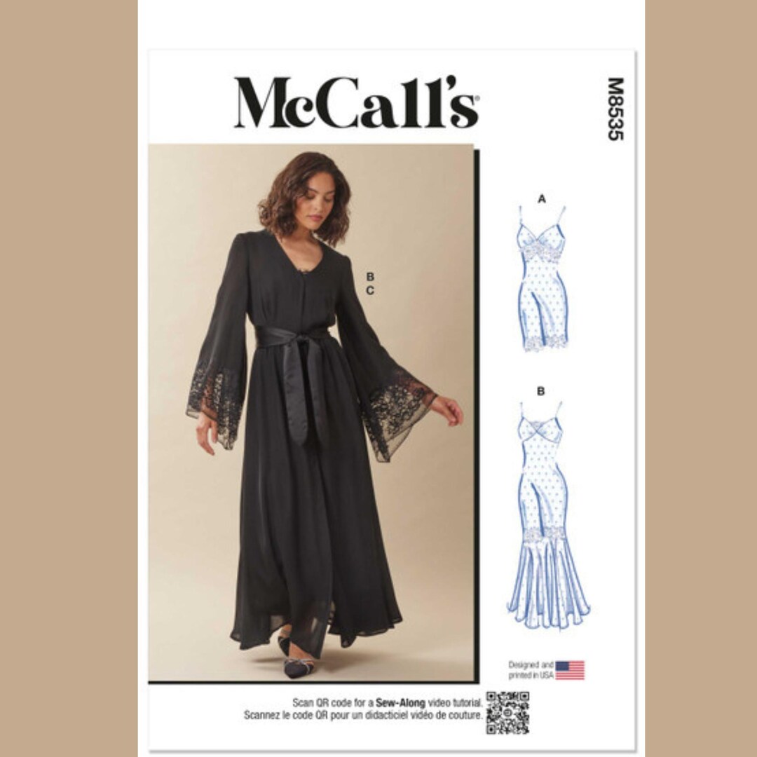 Mccall's M8535 Sewing Pattern for Misses' and Women's Nightgown in Two ...