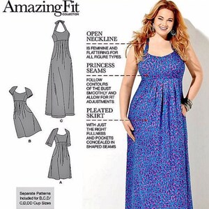 Simplicity S1800 Sewing Pattern, Misses & Plus Size Halter and Open ...