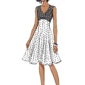 Misses' and Plus Size Empire Waist Dresses, Easy to Sew Close Fitting ...