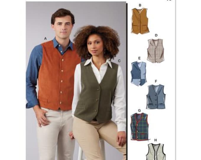 Mccall's M8442 Sewing Pattern for Easy to Sew Misses' and Men's Lined ...