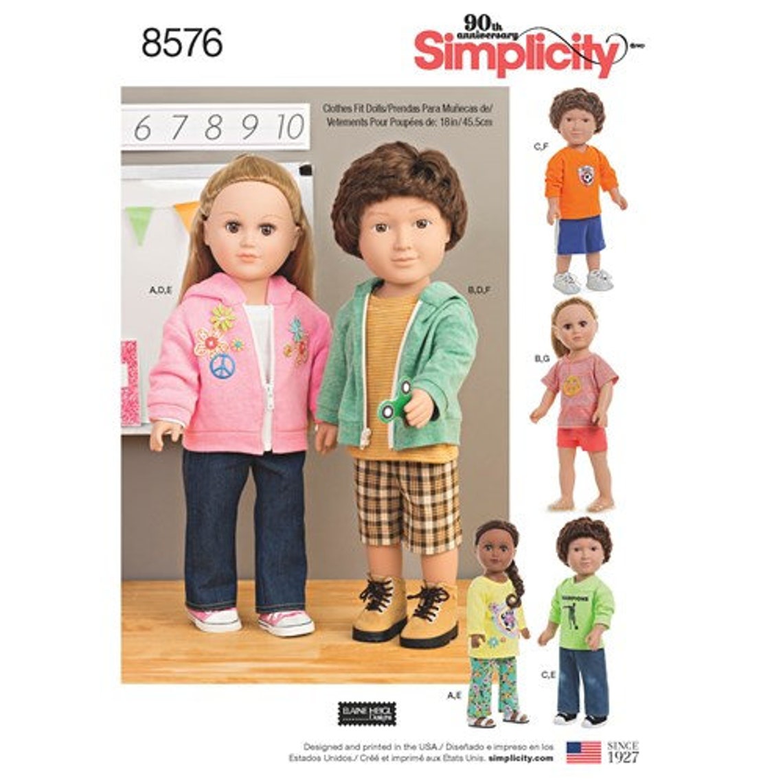 Simplicity 8576 Sewing Pattern 18-inch Doll Clothes Boy or - Etsy