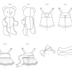 Mccall's M8547 Sewing Pattern for 12-inch-tall Soft Fleece Button ...