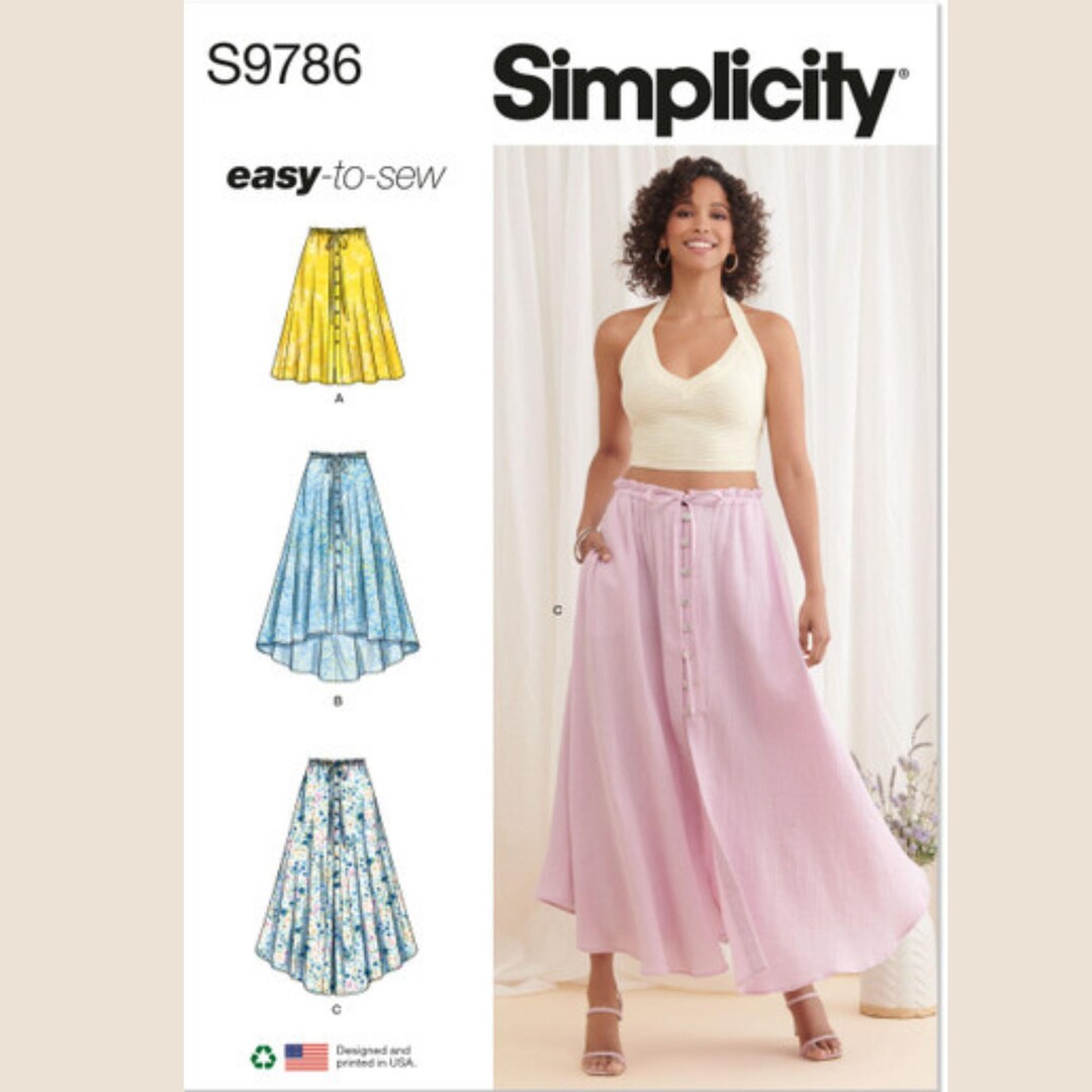 Simplicity Pattern S9786 Sewing Pattern for Women's Easy Sew Skirt With ...