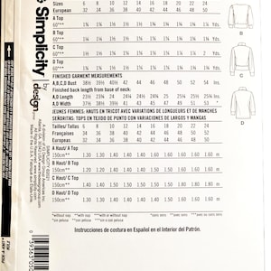 Simplicity S9385 Sewing Pattern, Misses & Plus Size Pullover Knit Tops With Neckline, Sleeve and ...