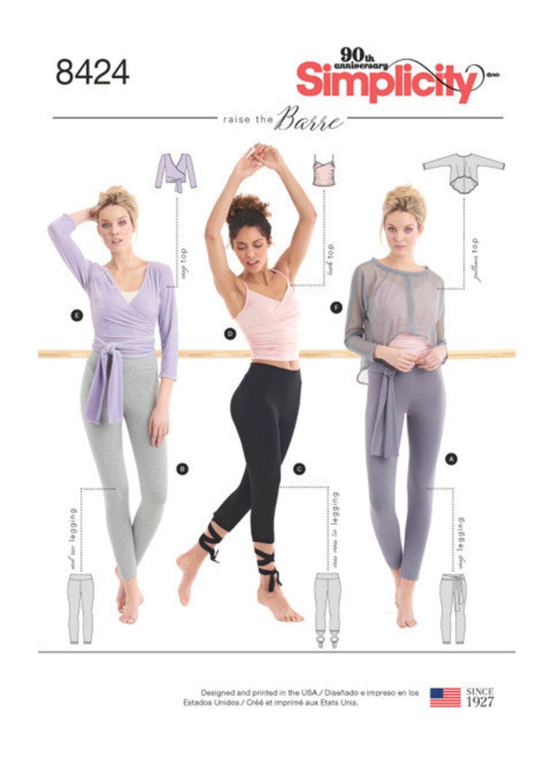 Simplicity S8424 Sewing Pattern, Misses' and Plus Size Knit Leggings ...