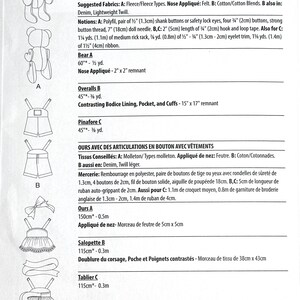 Mccall's M8547 Sewing Pattern for 12-inch-tall Soft Fleece Button ...