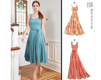 Mccall's M8348 Sewing Pattern for Misses' Easy Sew Knit Pullover Dress ...