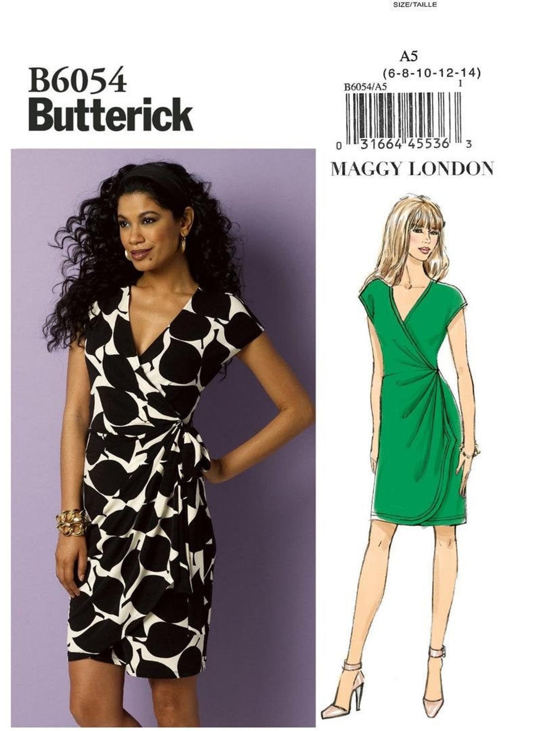 Butterick B6054 Sewing Pattern, Misses and Plus Size Easy to Sew ...