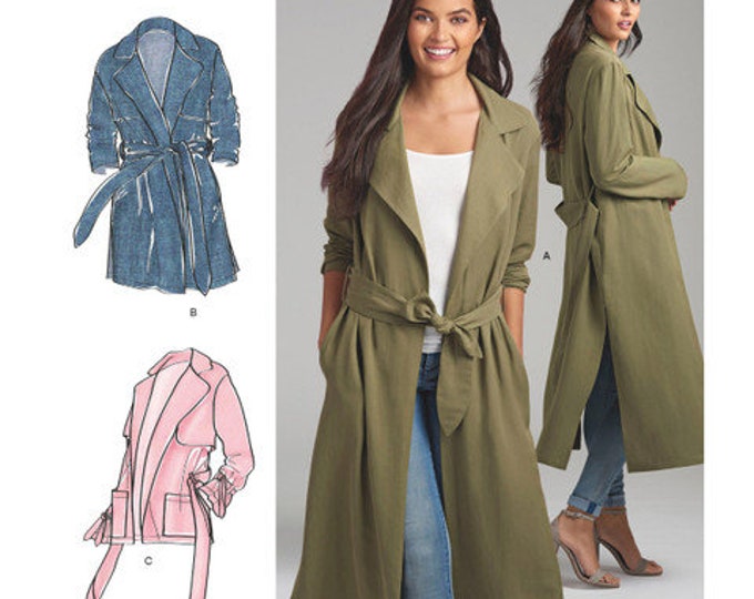 Sewing Pattern for Misses' & Miss Petite Easy to Sew Unlined Coat and ...