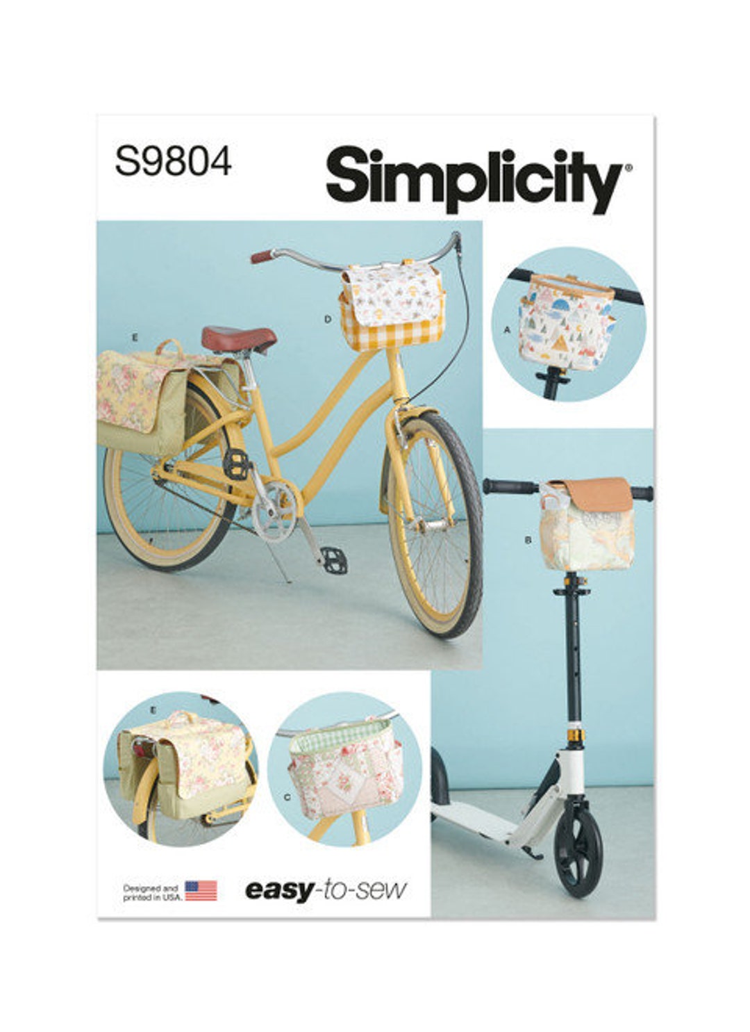 Simplicity S9804 Sewing Pattern, Easy to Sew Bicycle and Scooter ...