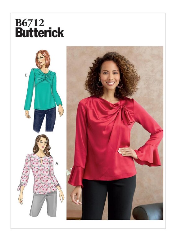 Butterick 6712 Misses' Plus Size Easy to Sew Blouses and - Etsy
