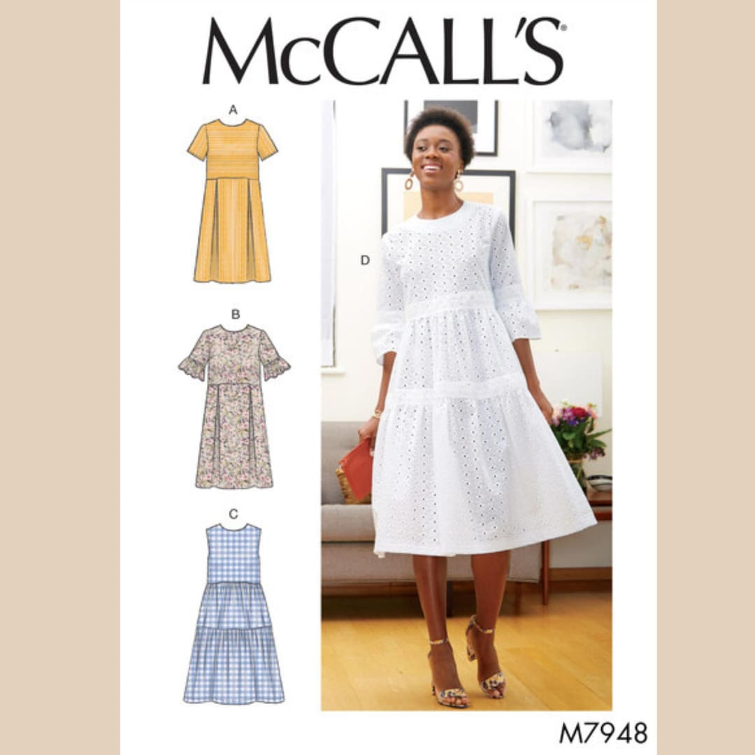 Mccall's M7948 Sewing Pattern for Misses' Easy to Sew Dresses With ...