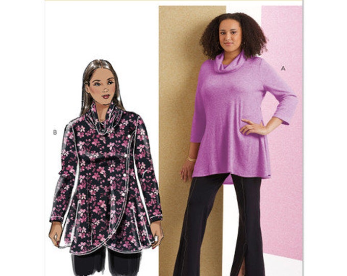 Sewing Pattern for Women's Easy to Sew Knit Pullover Cowl Neck Tops ...