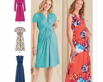 Misses/plus Size V-neck Empire Waist Fit and Flare Dress, Misses/plus ...