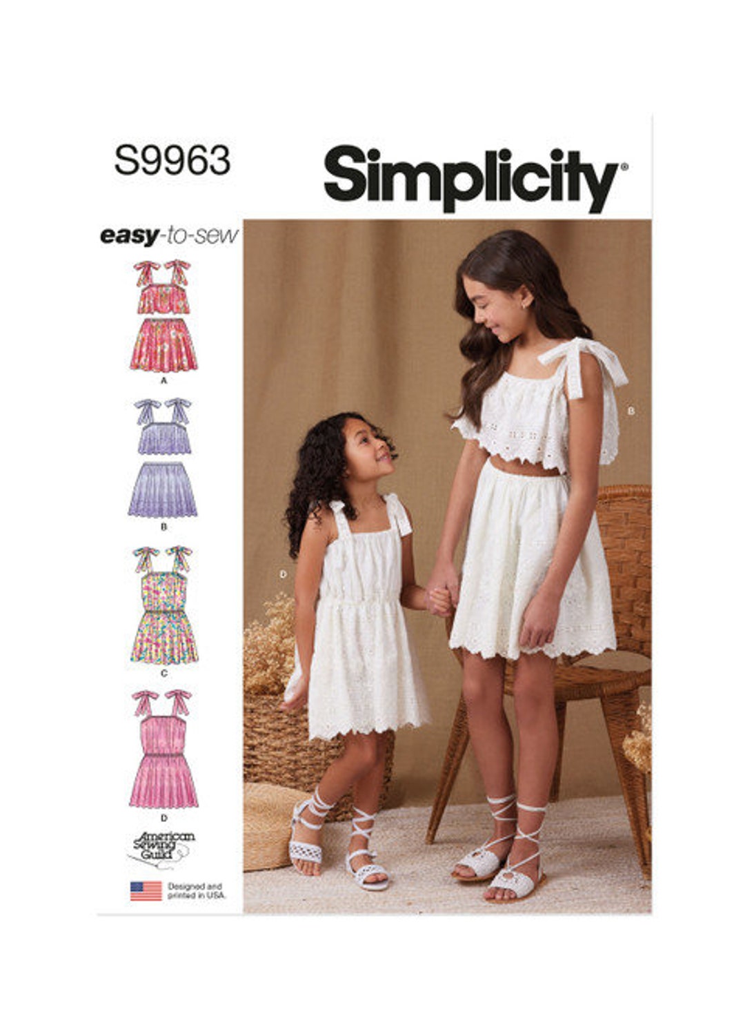 Simplicity S9963 Sewing Pattern for Children's and Girls Easy to Sew ...