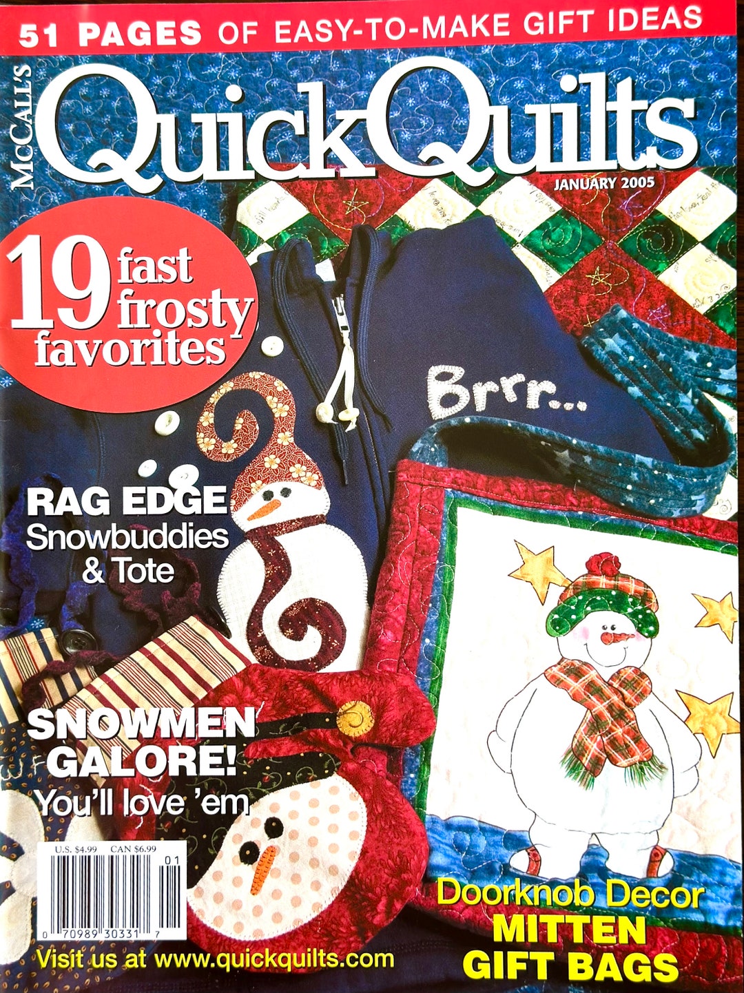 Quick Quilts Holiday Craft Magazine by Mccall's January 2005 Edition ...
