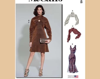 Misses' and Plus Size Empire Waist Dresses, Easy to Sew Close Fitting ...