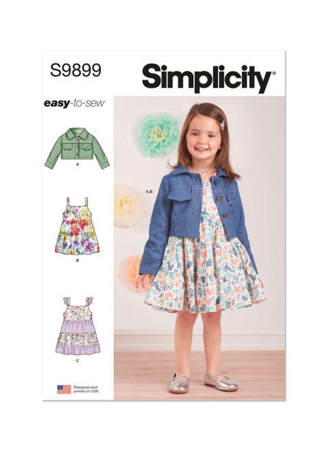 Simplicity S9899 Sewing Pattern for Easy to Sew Toddlers Jacket and ...