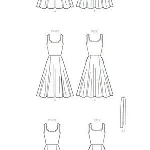 Mccall's 8215 Sewing Pattern, Misses and Plus Size Very Easy to Sew Knit Dress, Fit and Flare ...