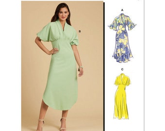 Simplicity S8875 Sewing Pattern, Misses and Women's Plus Size Deep V ...